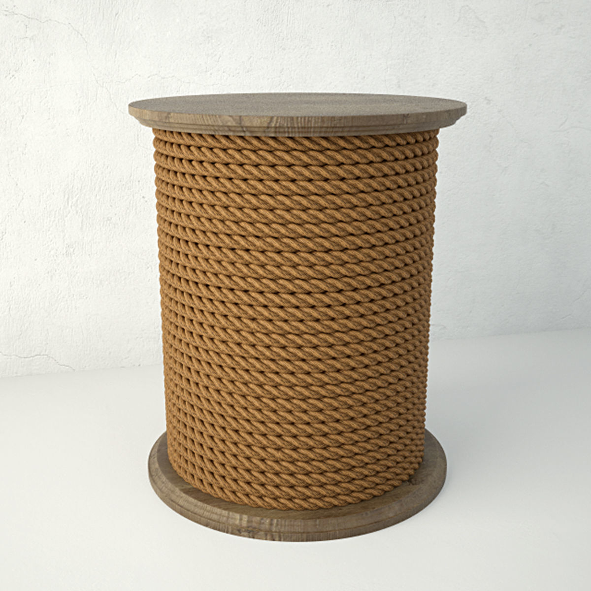Wood Rope Table 3D model | CGTrader