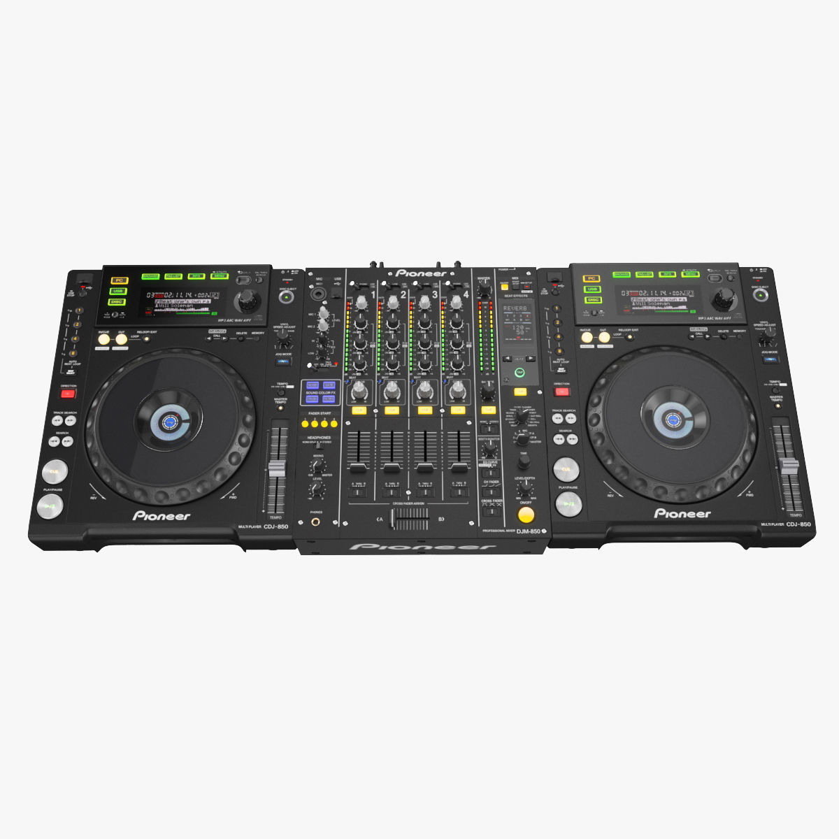Dj Set Pioneer 850 3D model | CGTrader