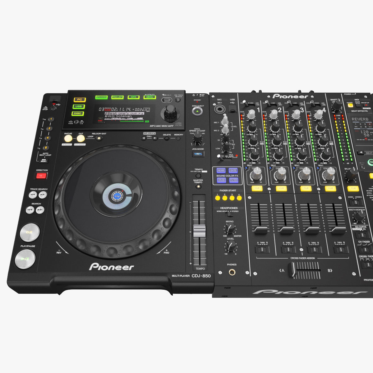 Dj Set Pioneer 850 3D model | CGTrader