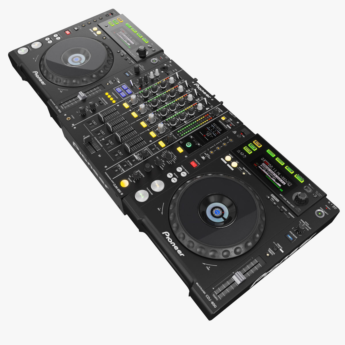 Dj Set Pioneer 850 3D model | CGTrader