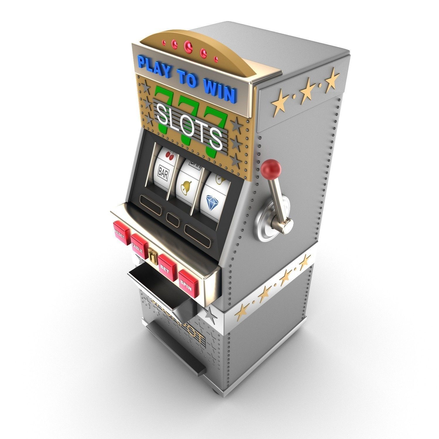 A slot machine or gamble machine 3D model | CGTrader