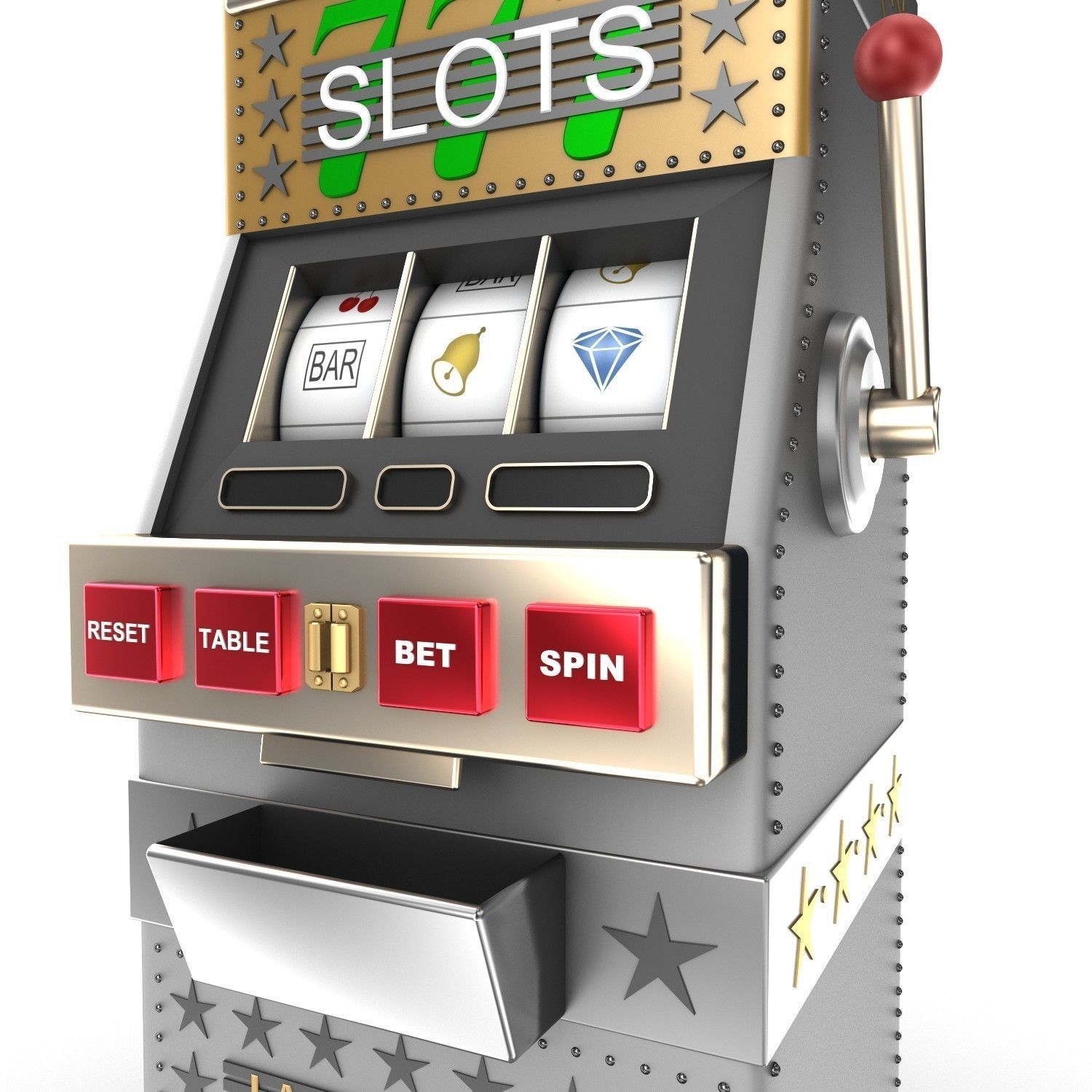 A slot machine or gamble machine 3D model | CGTrader