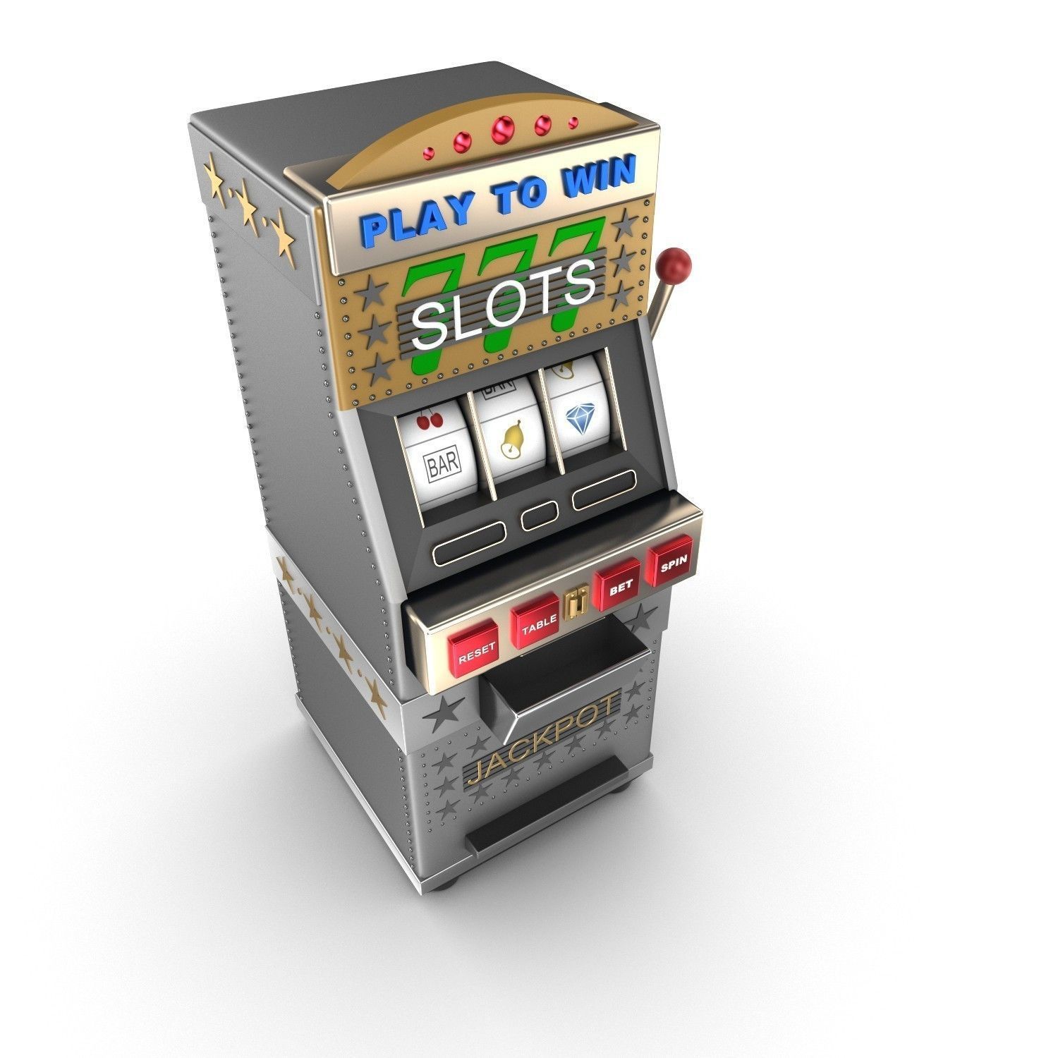 A slot machine or gamble machine 3D model | CGTrader