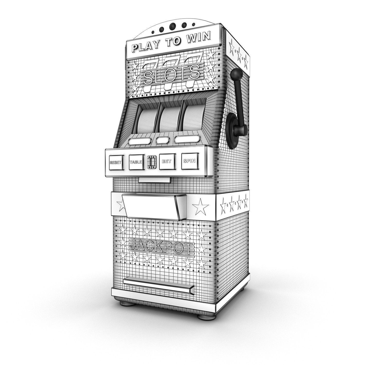 A slot machine or gamble machine 3D model | CGTrader