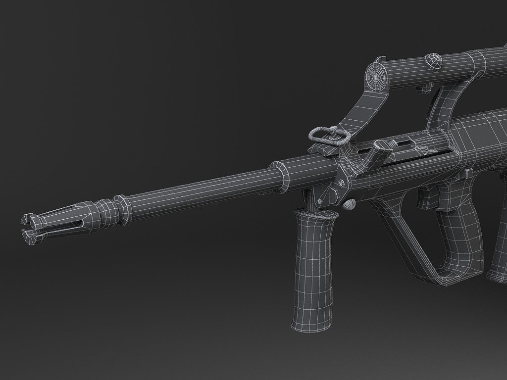 Steyr Aug A1 assault rifle 3D model | CGTrader