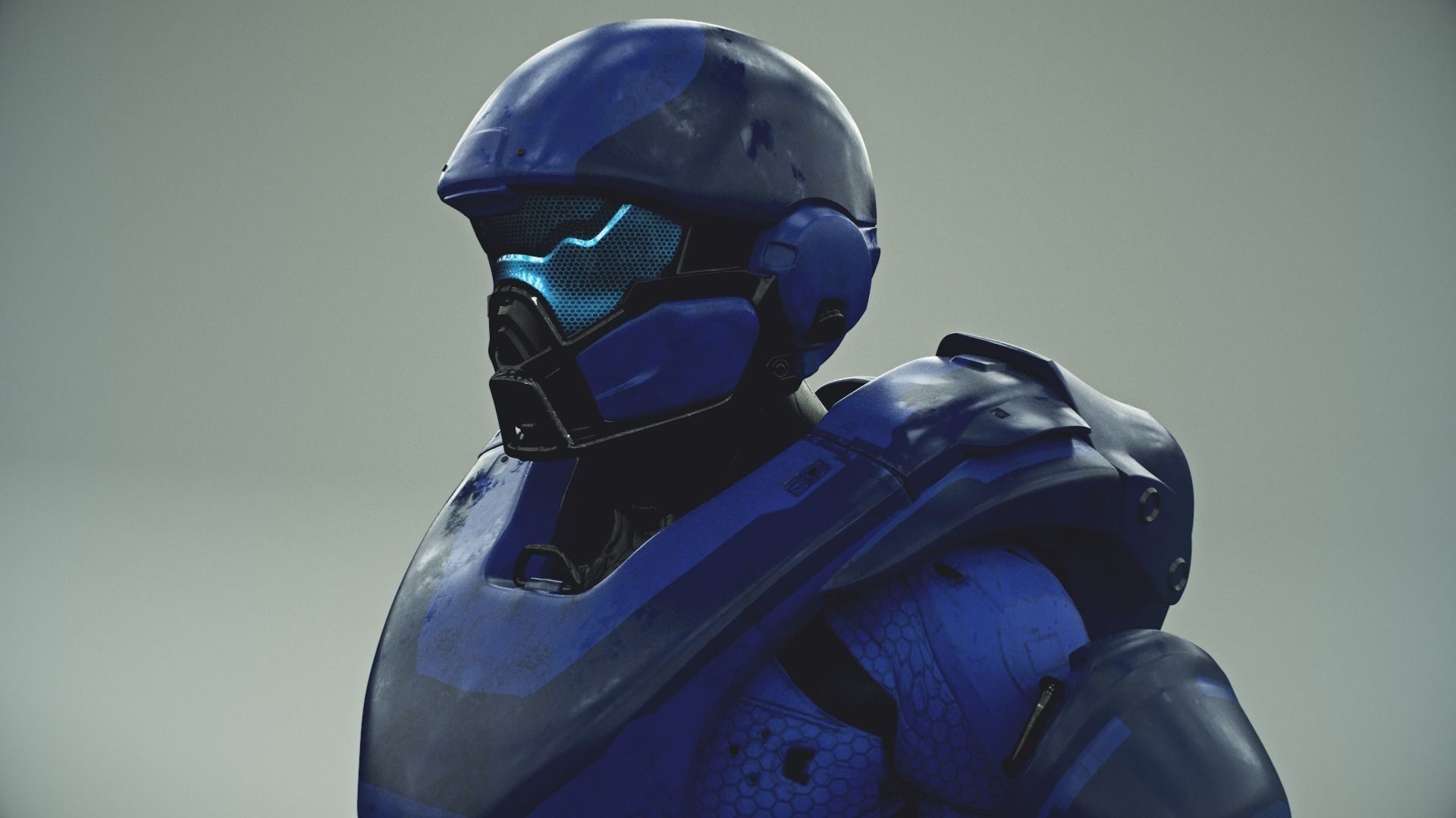 HALO 5 spartan athlon armor 3D model rigged | CGTrader
