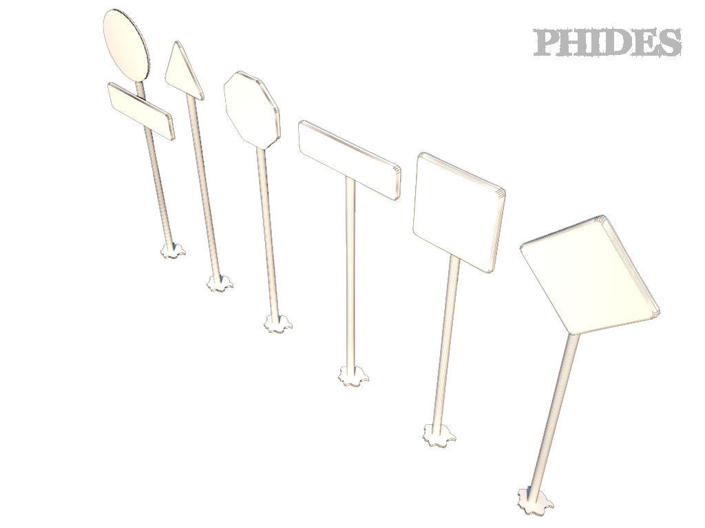 3D model Street signs 1 VR / AR / low-poly | CGTrader