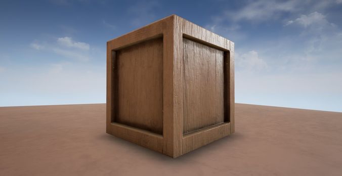 3D model Realistic Crate wooden cube VR / AR / low-poly | CGTrader