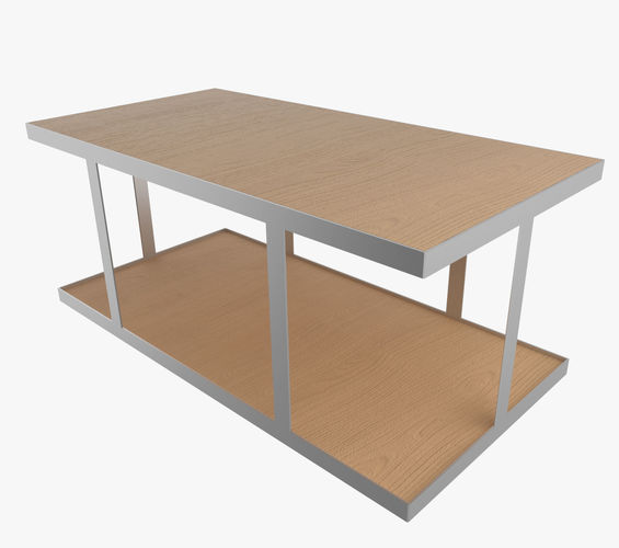 Industrial Square Table Long 3D model | CGTrader