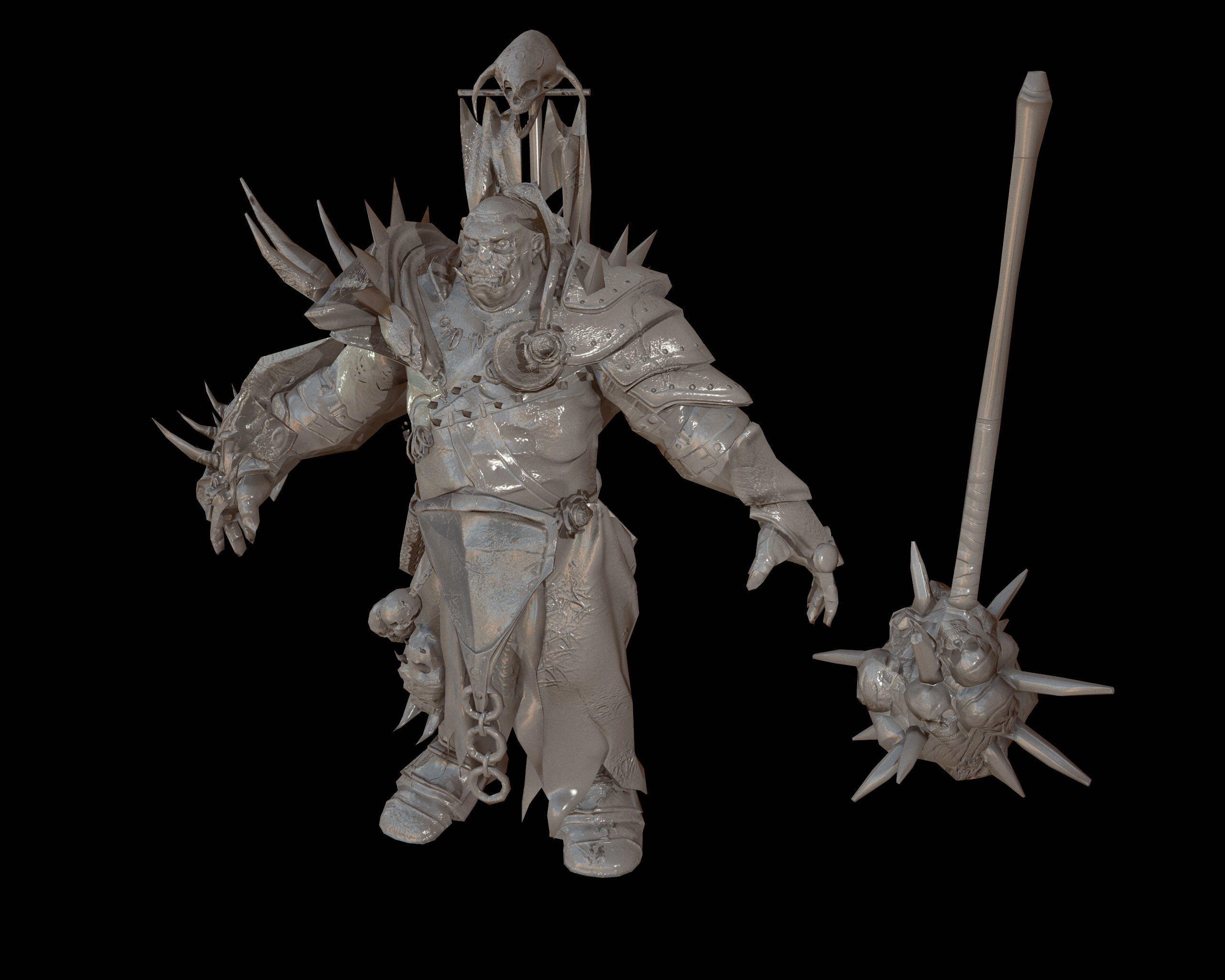 3D model Ork juggernaut VR / AR / low-poly rigged animated | CGTrader