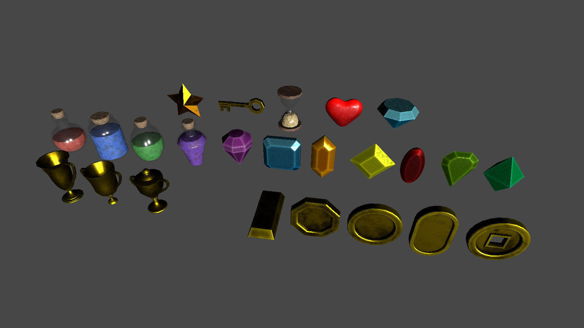 Collectable items 3D model | CGTrader