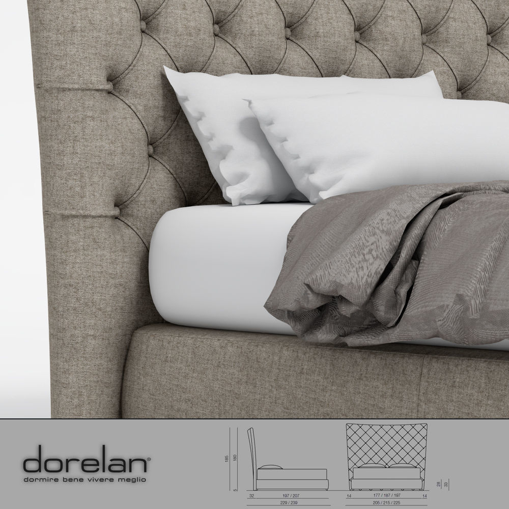 Dorelan Luxury Brighton bed 3D model | CGTrader