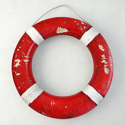 Red and White Life Preserver 2 3D model | CGTrader