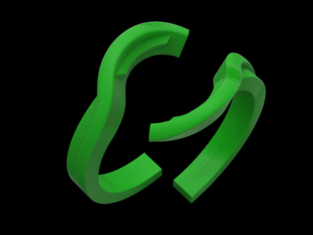 2 Metal Ring 3D model 3D printable | CGTrader