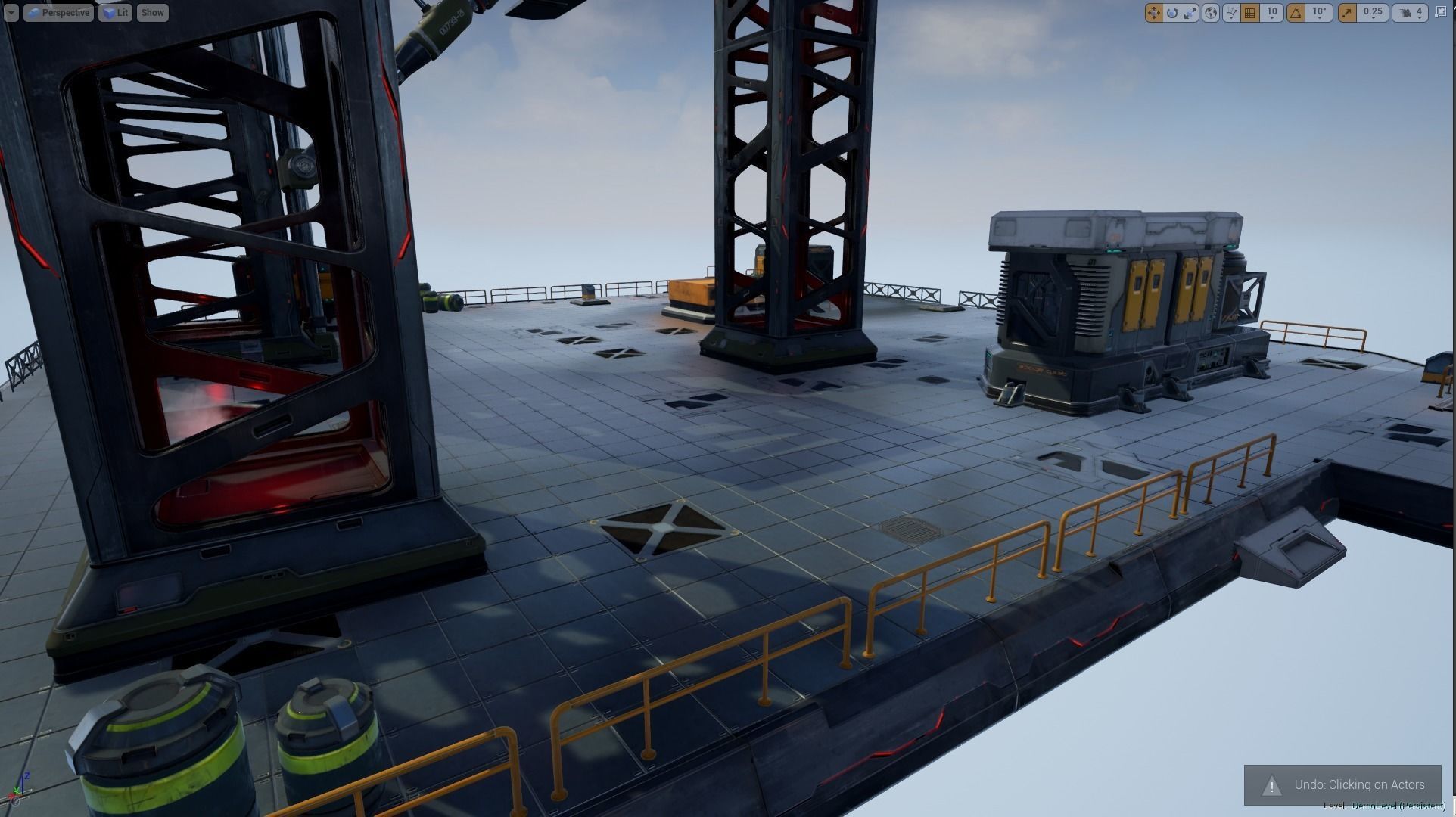 3D model Modular Sci-Fi Space Base Location and Props - low poly VR ...