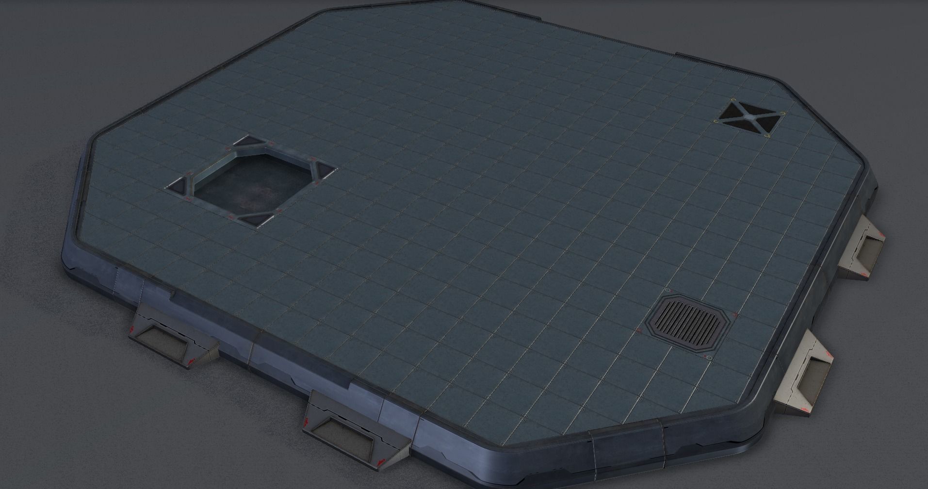 3D model Modular Sci-Fi Space Base Location and Props - low poly VR ...