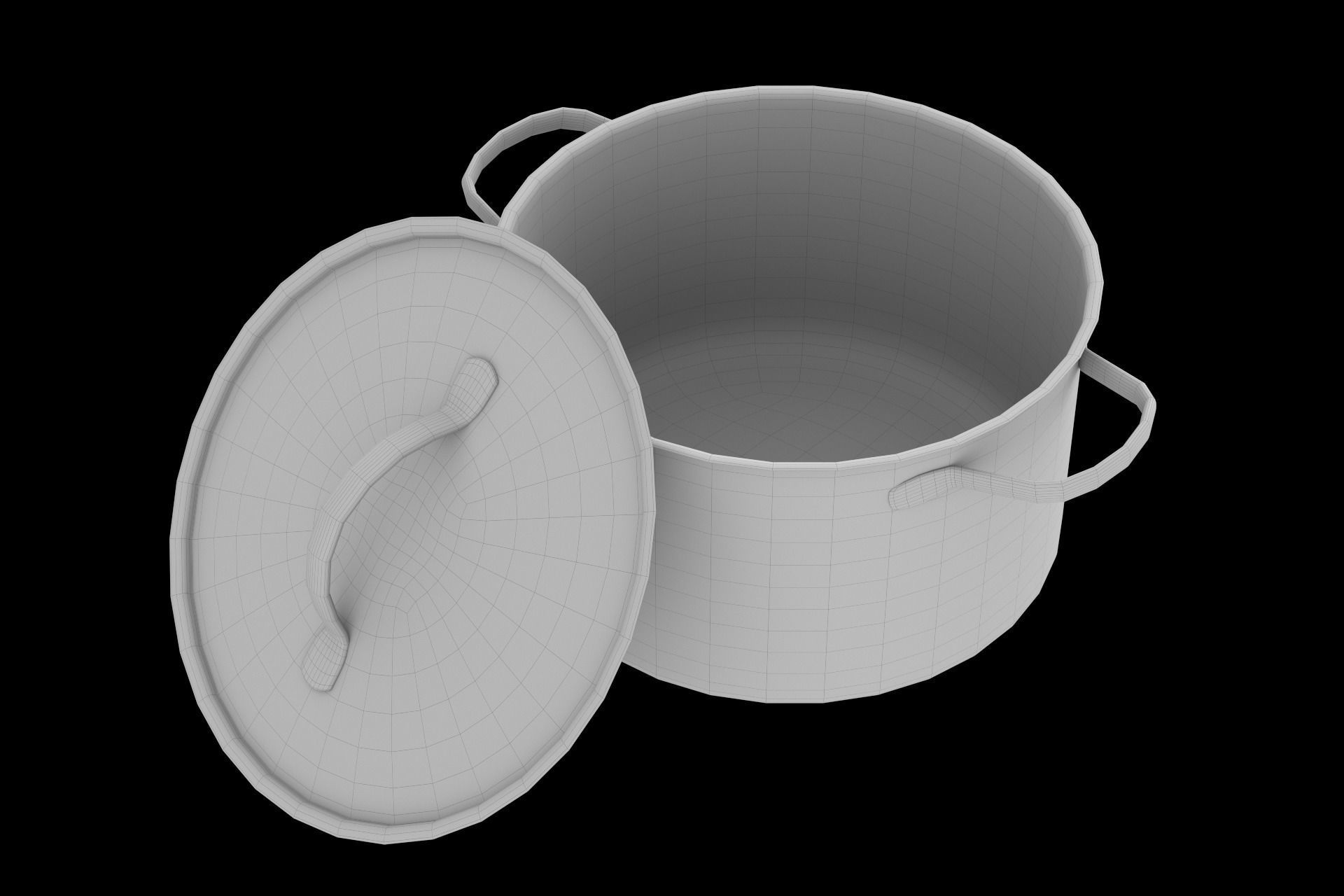 Photorealistic Brushed Stainless Steel Cooking Pot 3D model | CGTrader