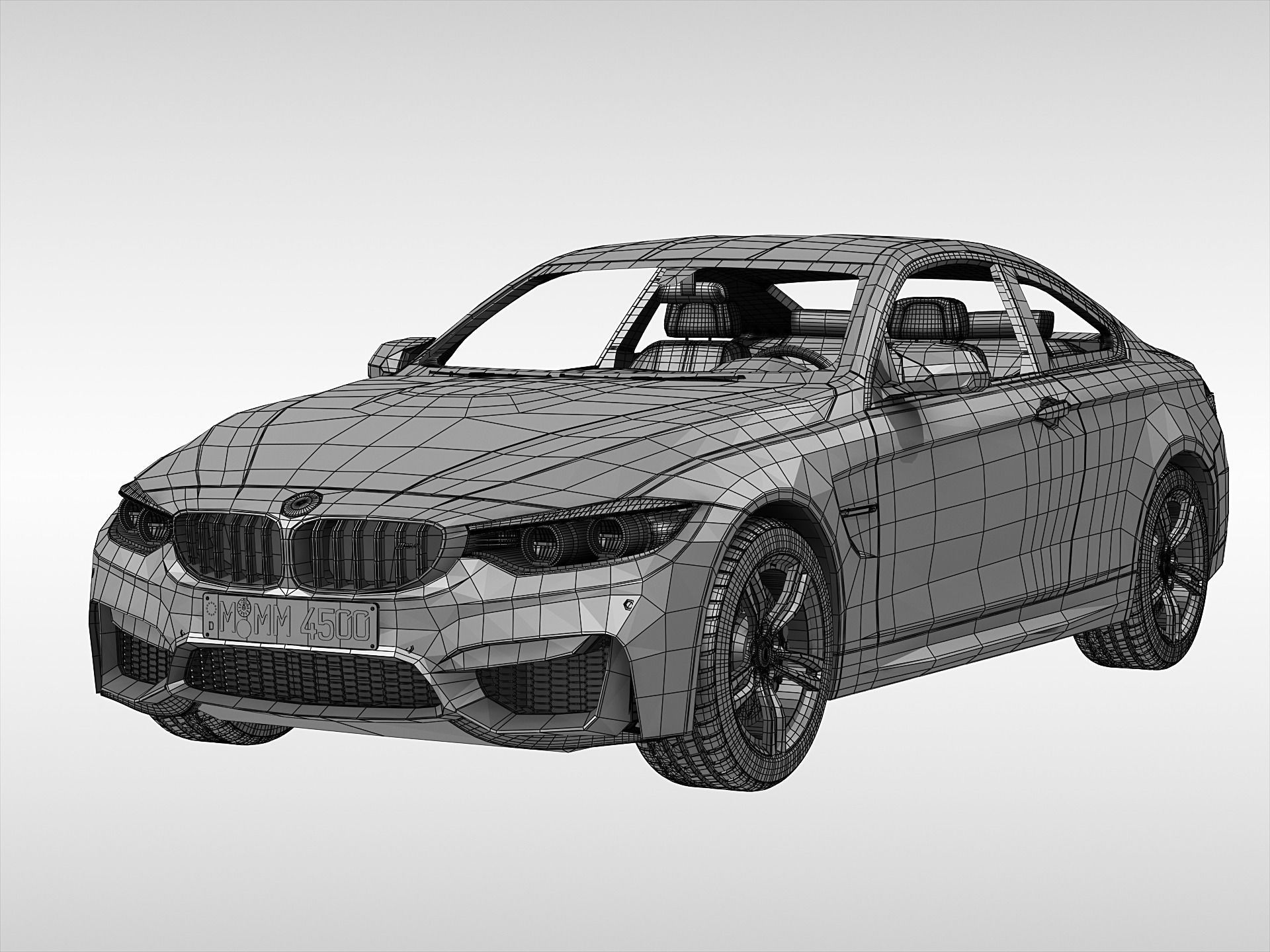 BMW M4 Coupe F82 2015 3D Model MAX OBJ 3DS FBX C4D MA MB | CGTrader.com