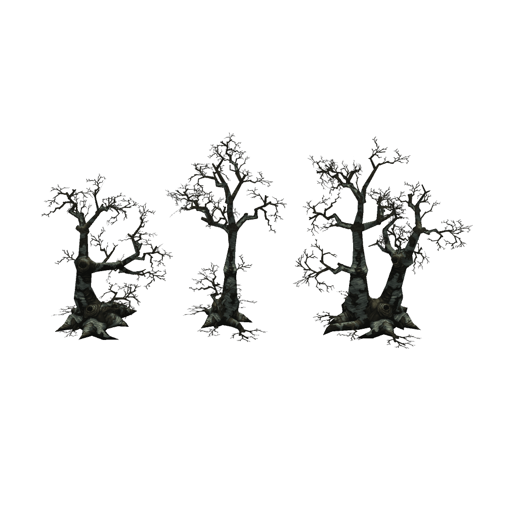3D model Dead Tree Set - Low Poly Hand Painted VR / AR / low-poly ...