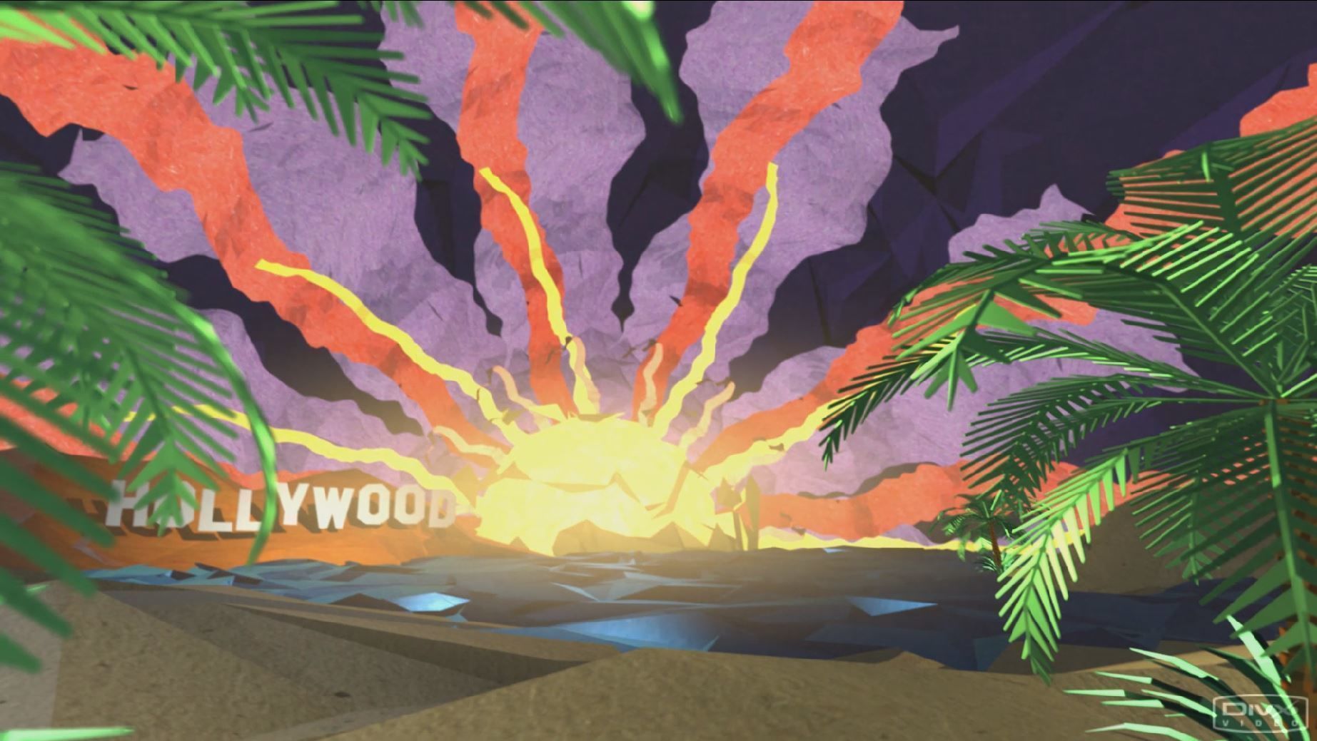 3D model Sunset Low Poly Animated VR / AR / low-poly animated | CGTrader