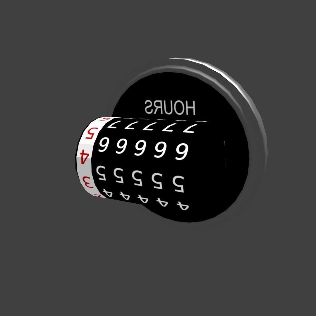 Heavy machine work time gauge 3D model rigged | CGTrader