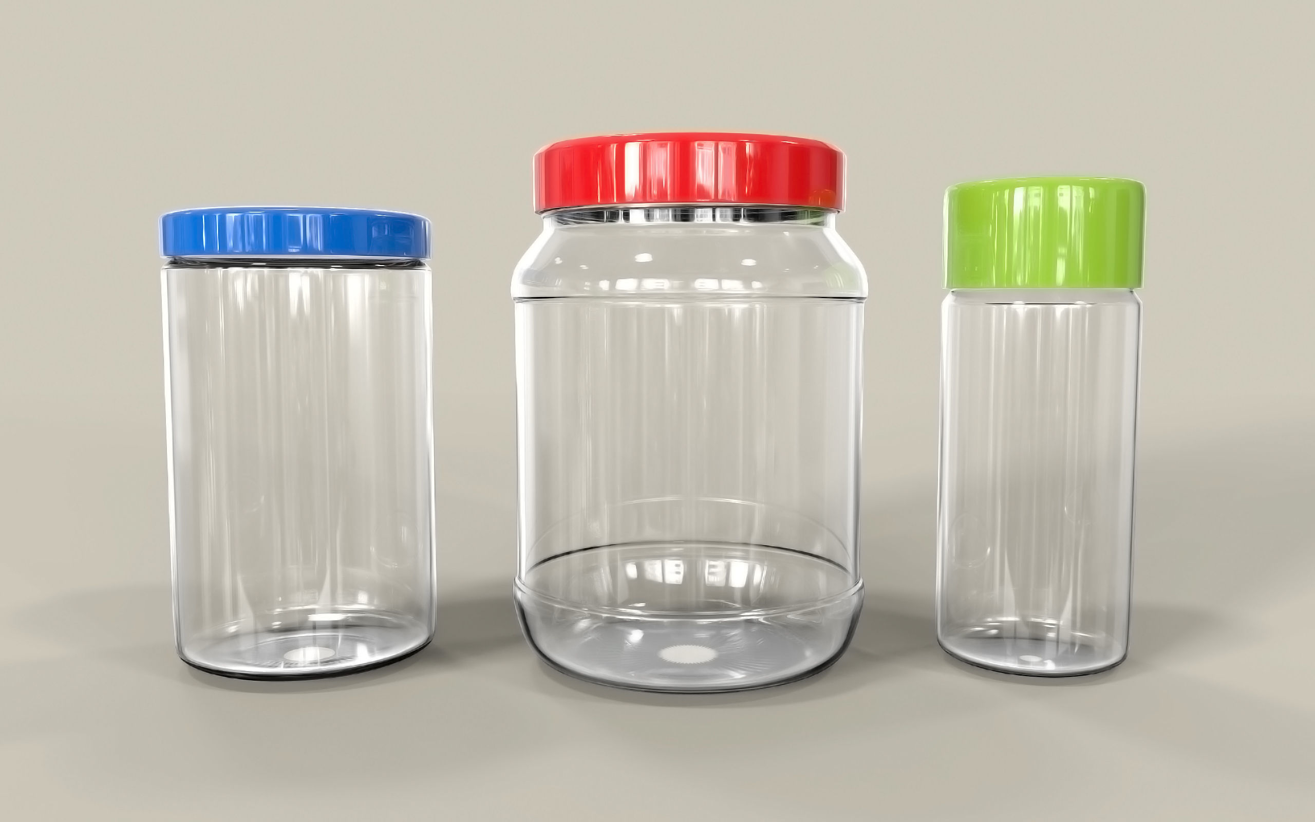 Jars Set 3D model | CGTrader