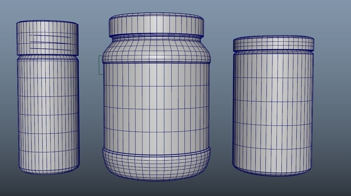 Jars Set three clear glass 3D model | CGTrader