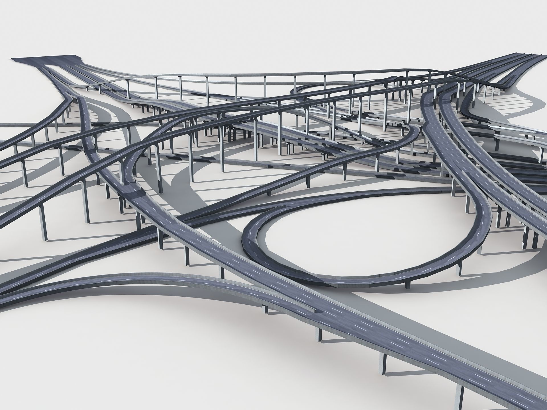 Highway Viaduct flyover 3D model-4 3D model | CGTrader