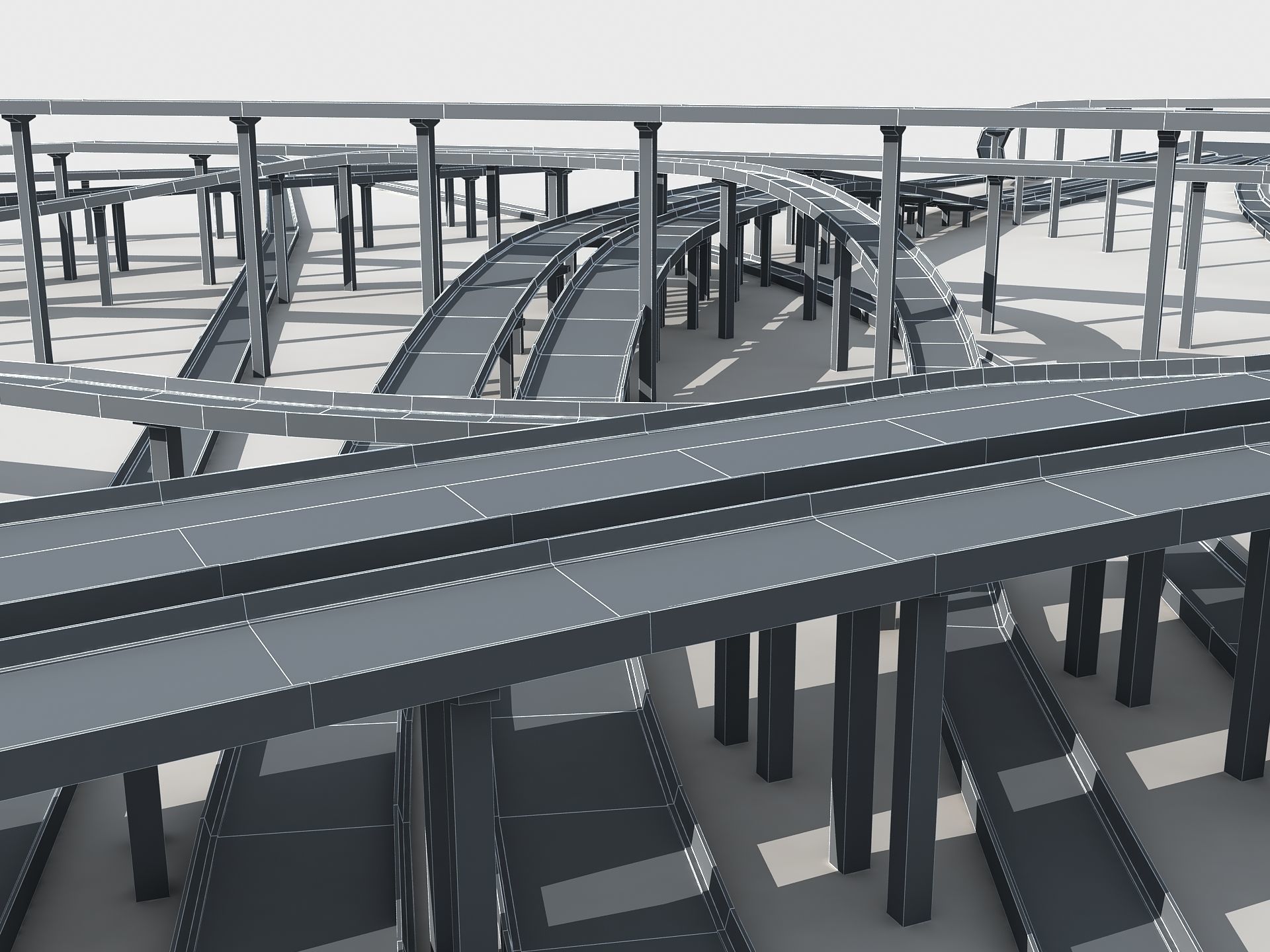 Highway Viaduct flyover 3D model-4 3D model | CGTrader