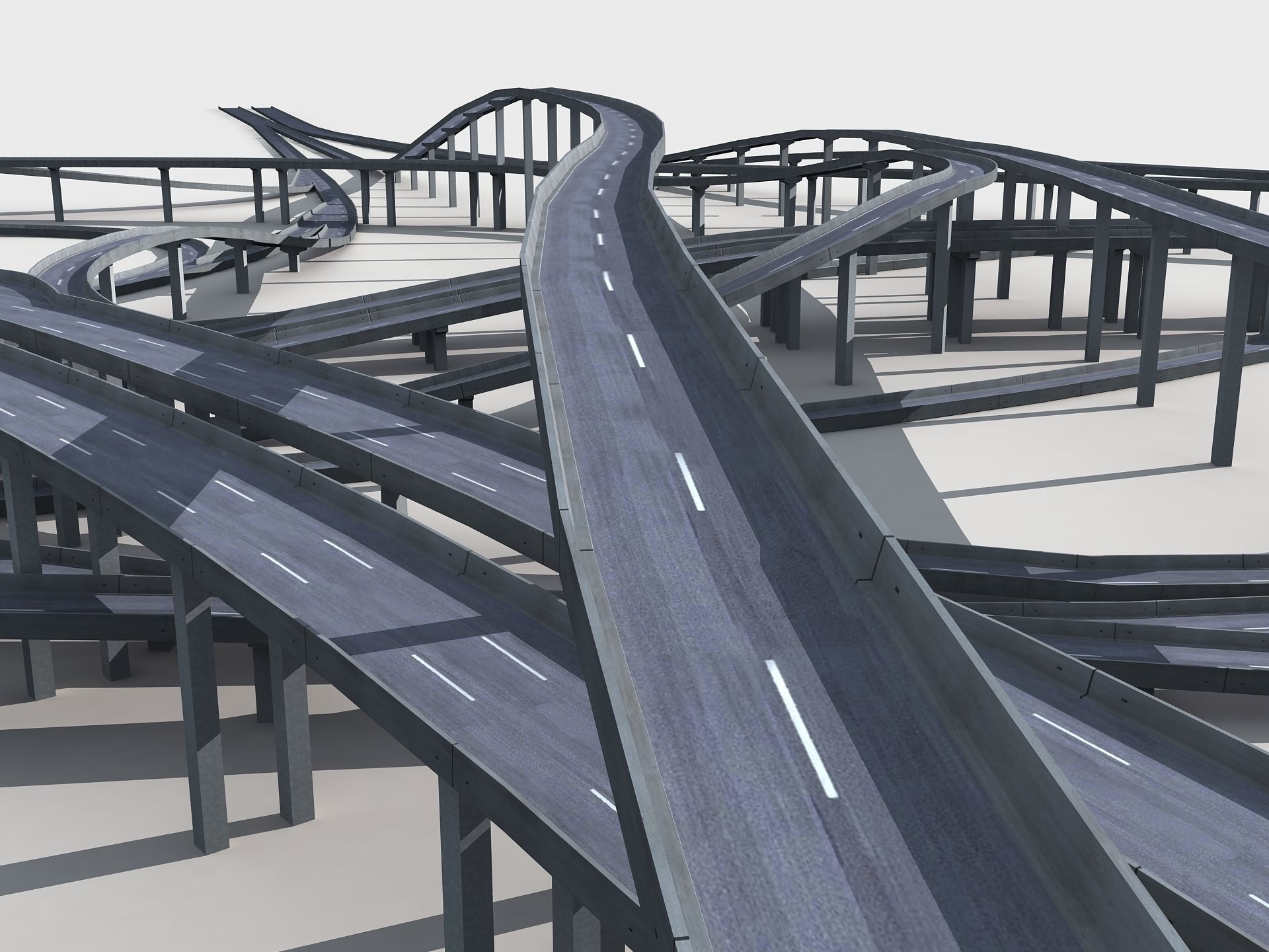 Highway Viaduct flyover 3D model-4 3D model | CGTrader