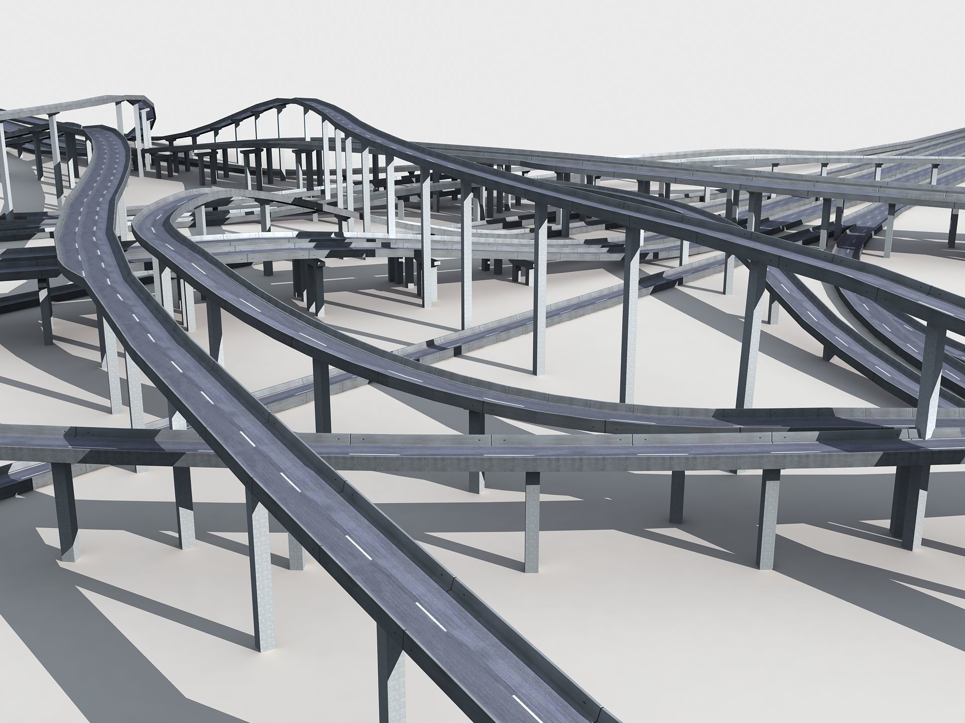 Highway Viaduct flyover 3D model-4 3D model | CGTrader