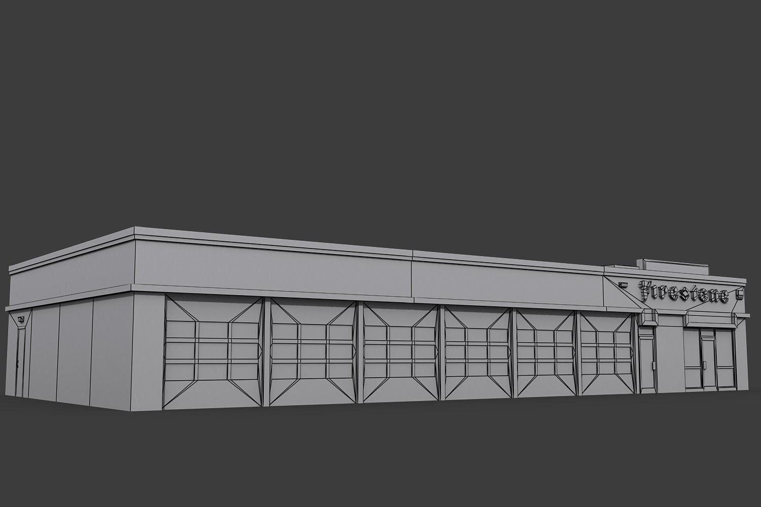 3D model Firestone Complete Auto Service Building VR / AR / low-poly ...