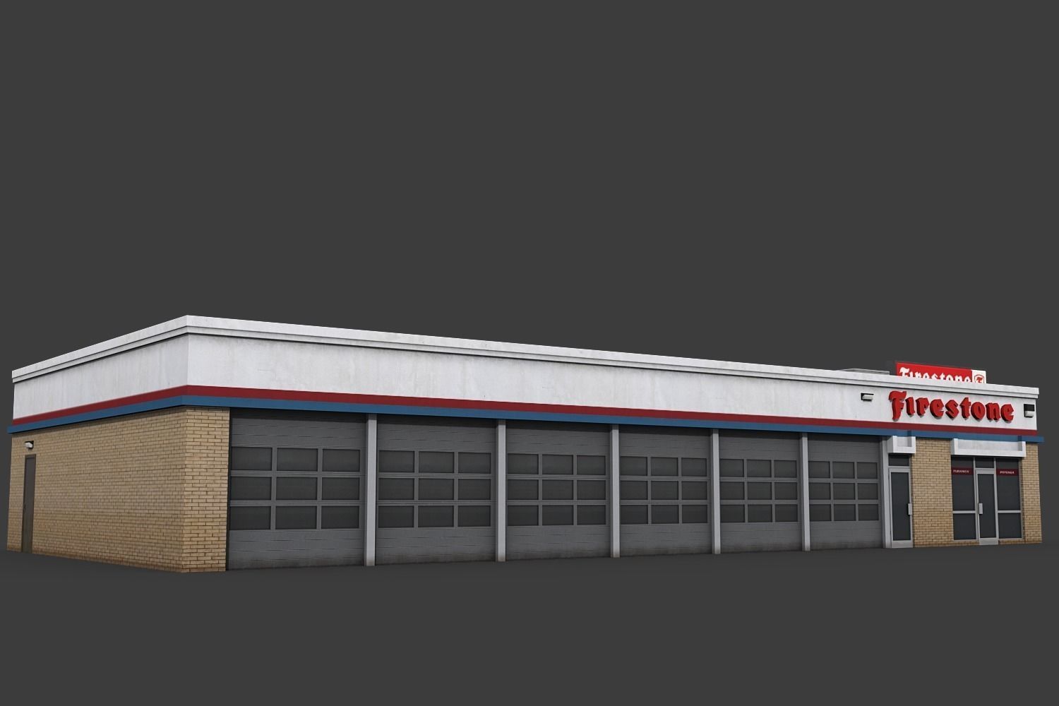 3D model Firestone Complete Auto Service Building VR / AR / low-poly ...
