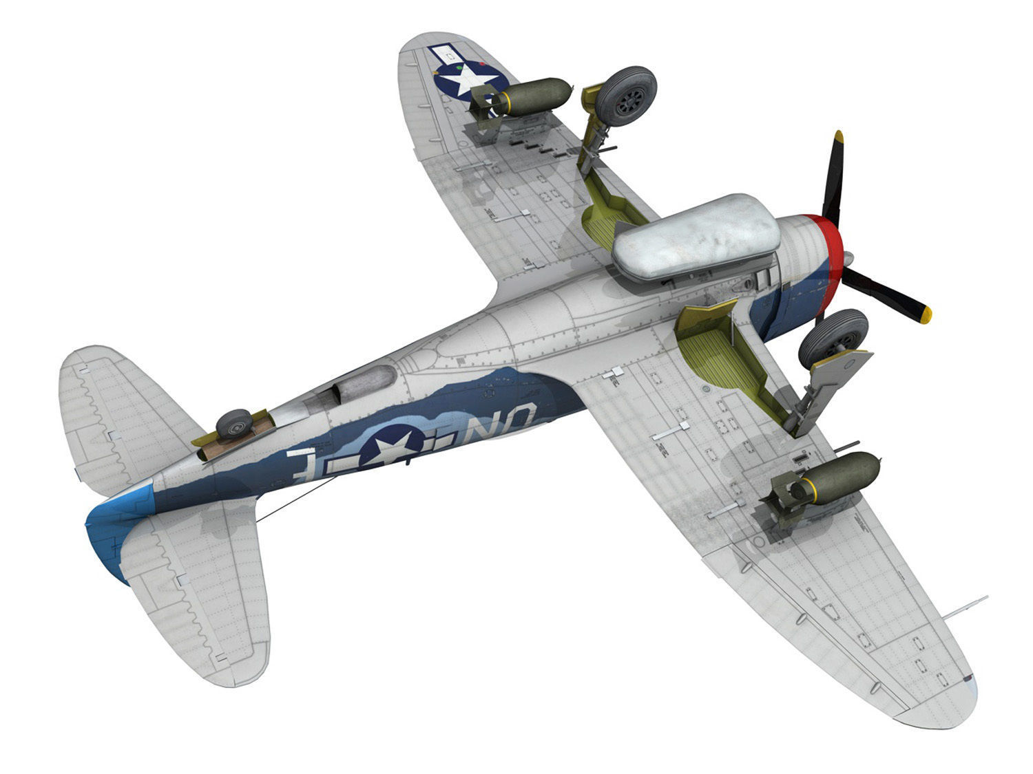 Republic P-47M Thunderbolt - Darling Dottie 3D model | CGTrader