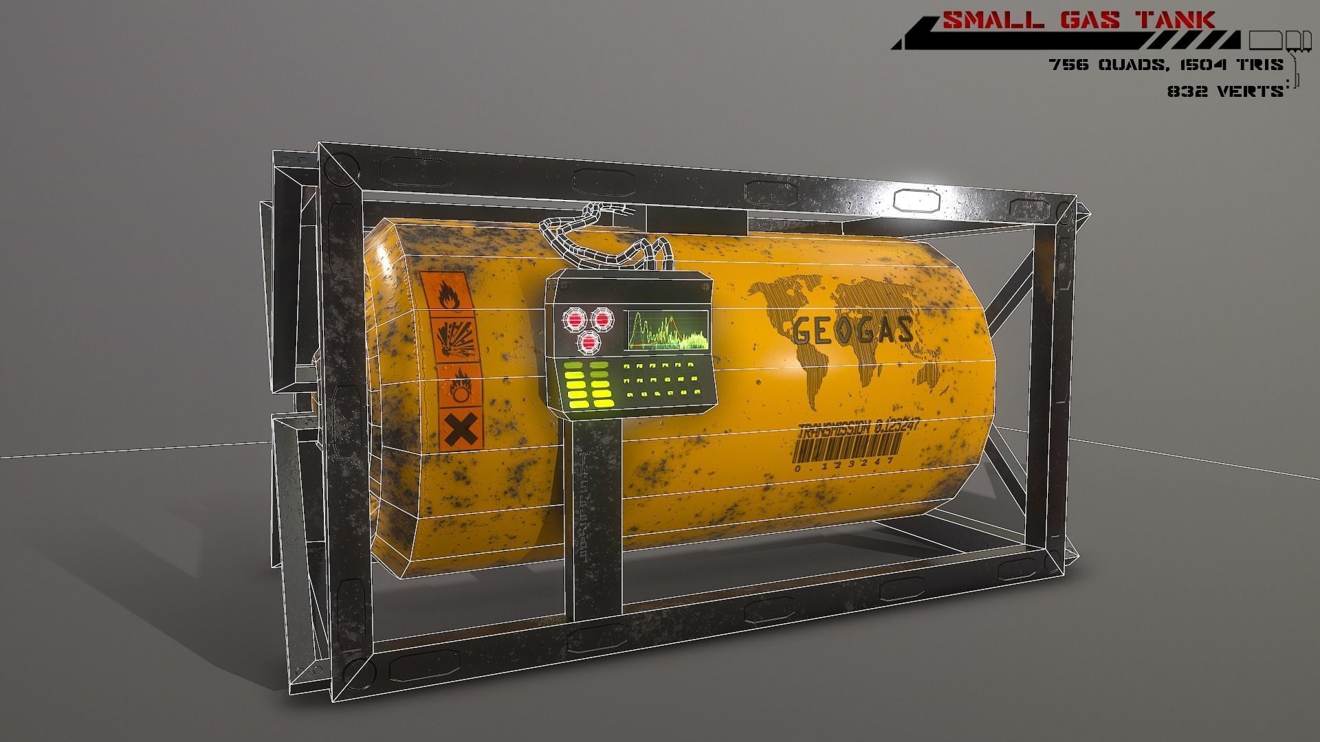 3D model Sci fi small lowpoly gas tank VR / AR / low-poly | CGTrader