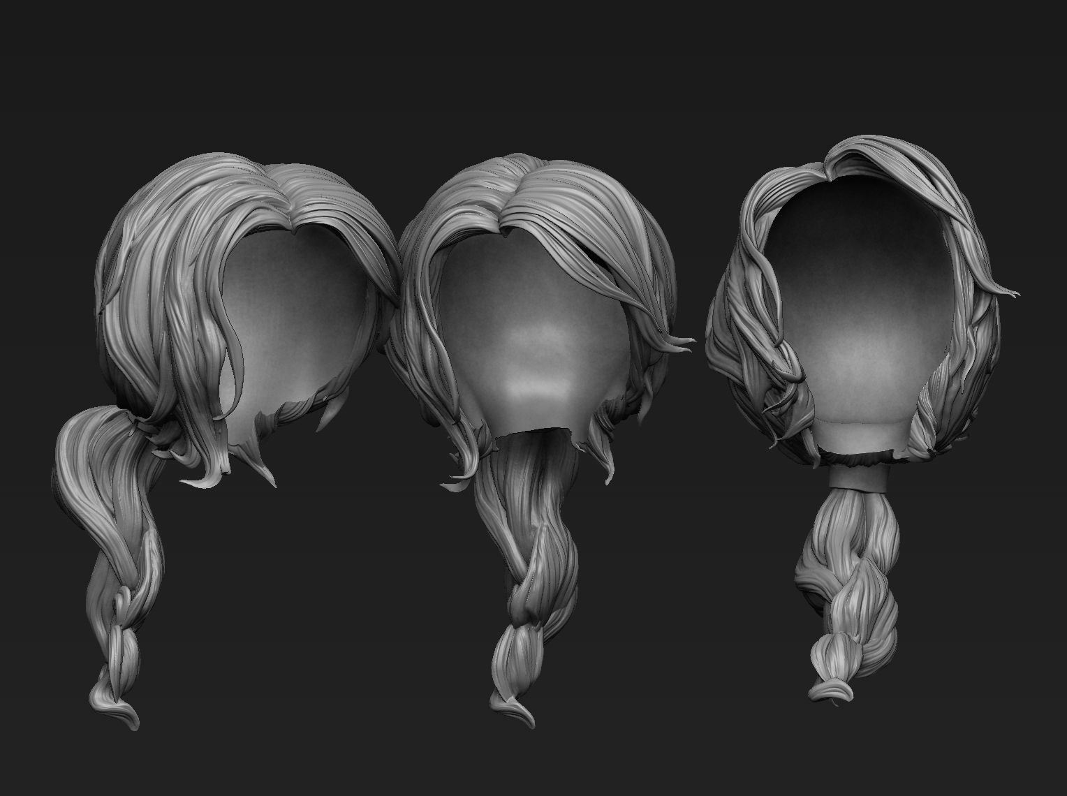 Hair 10 Printable 3D model 3D printable | CGTrader