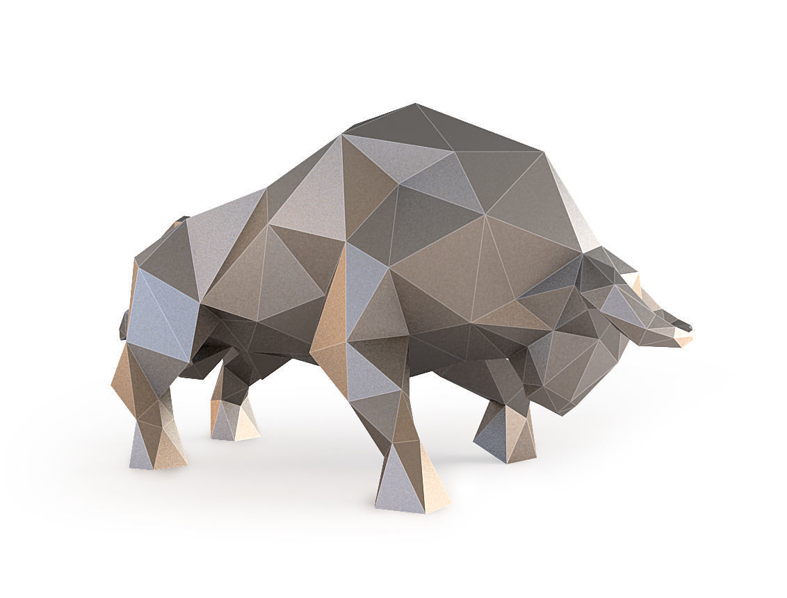 3D model Low Poly Bull polygonal VR / AR / low-poly | CGTrader