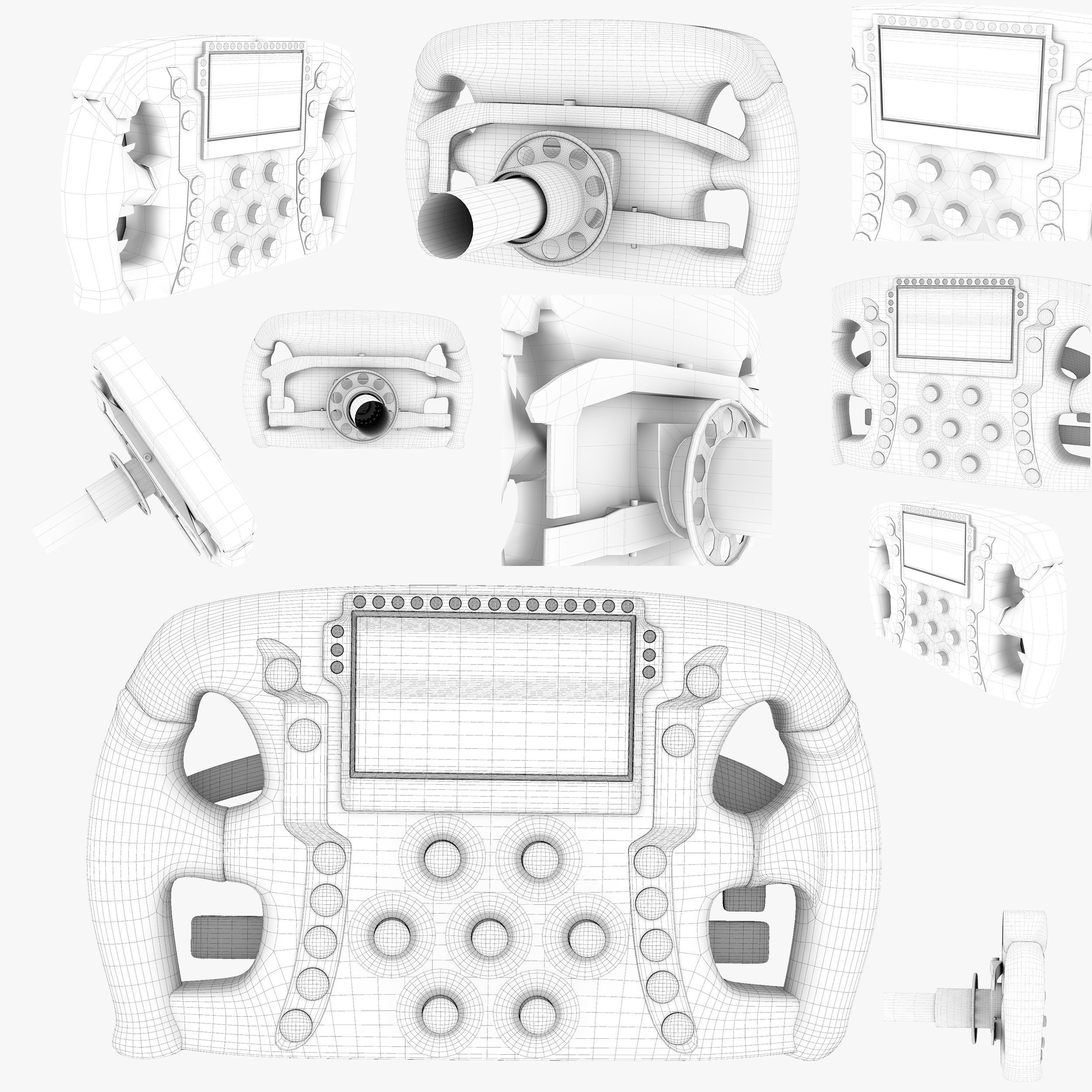 3D model STR11 Steering Wheel VR / AR / low-poly | CGTrader