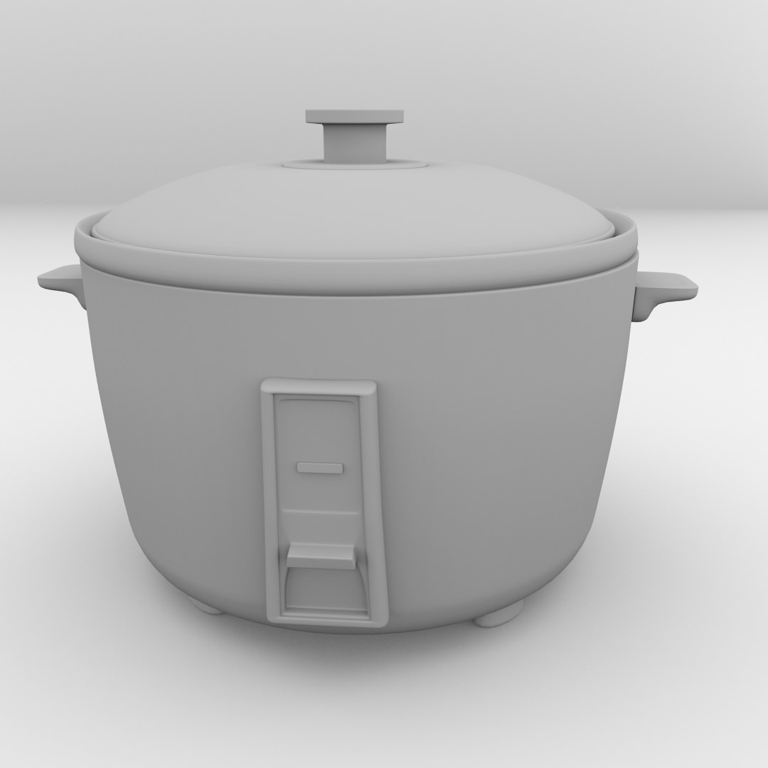 Rice Cooker 3D Model 3DS FBX BLEND DAE | CGTrader.com