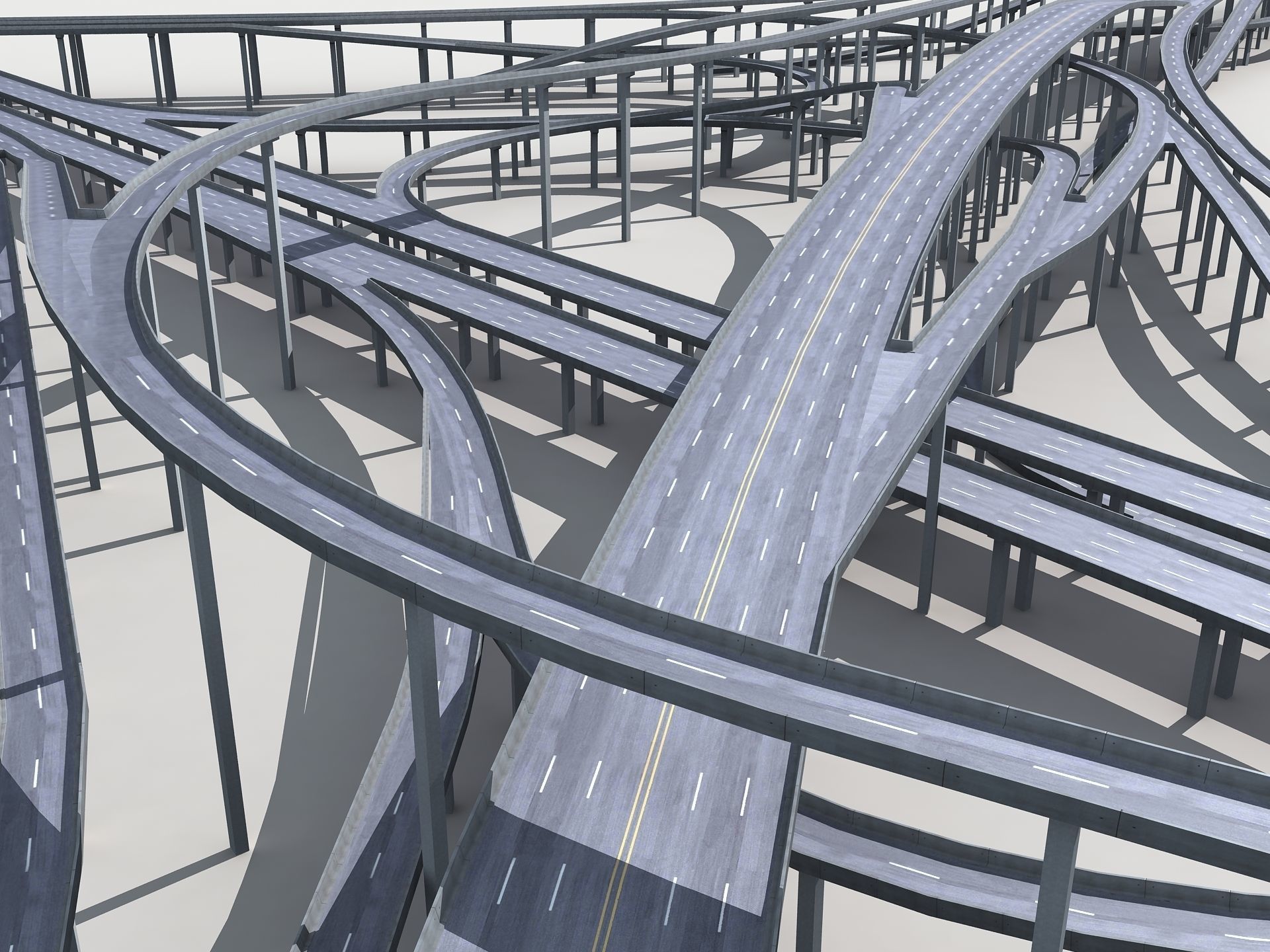 Highway Viaduct flyover 3D model-3 3D model | CGTrader