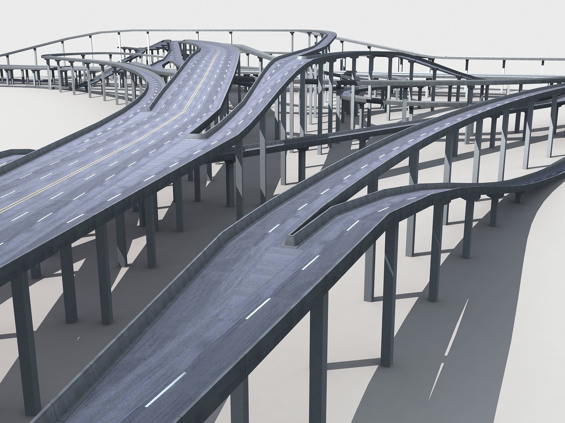Highway Viaduct flyover 3D model-3 3D model | CGTrader