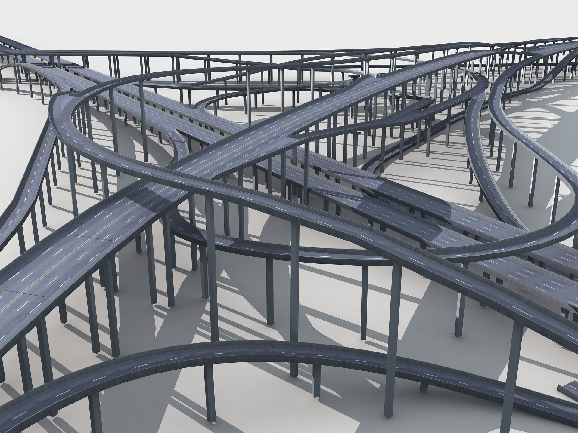 Highway Viaduct flyover 3D model-3 3D model | CGTrader