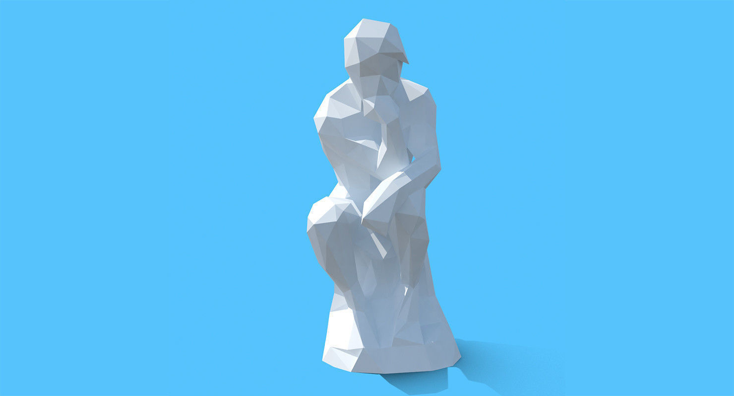 3D model The Thinker Sculpture Low VR / AR / low-poly | CGTrader