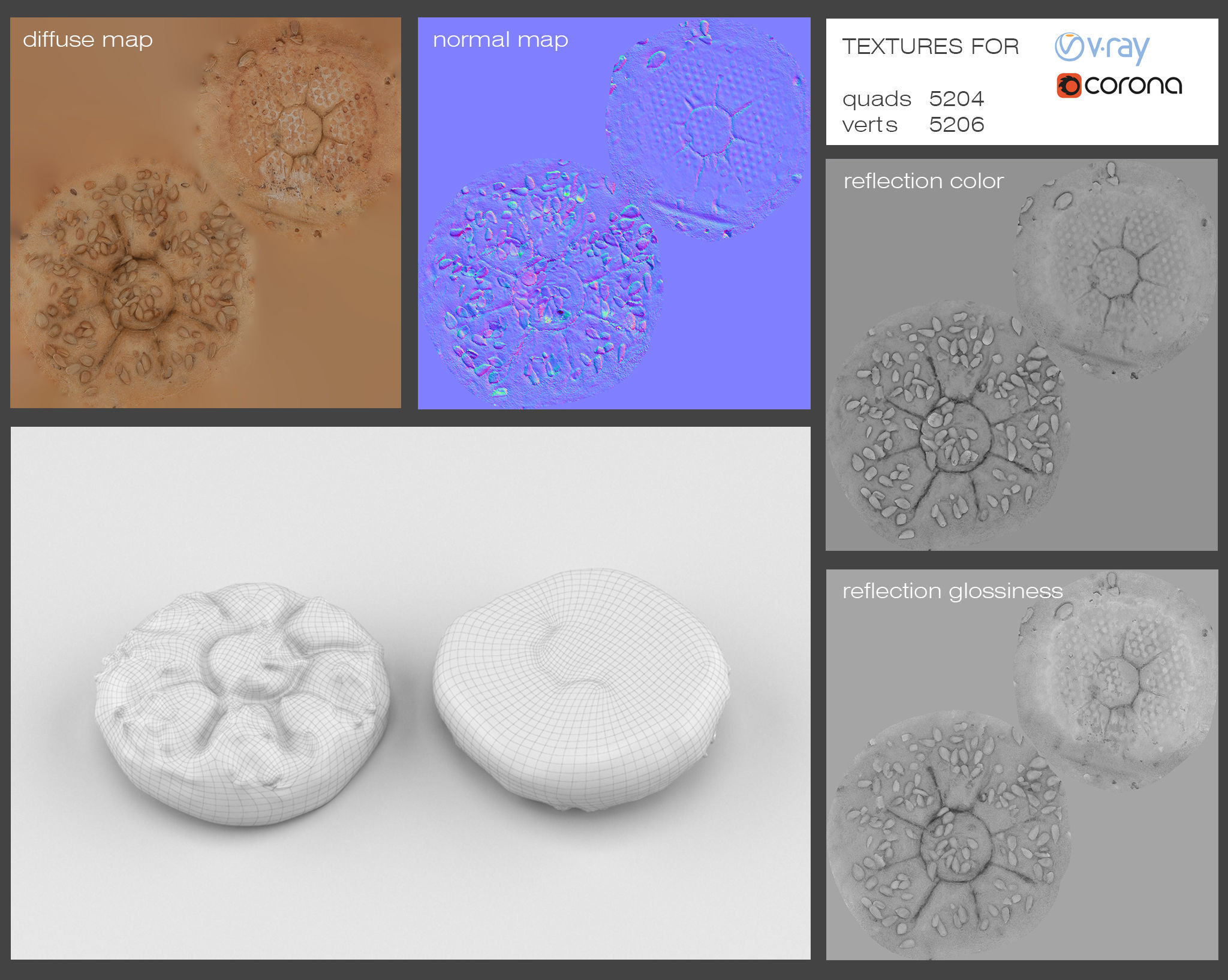 Bread Set 3D model | CGTrader