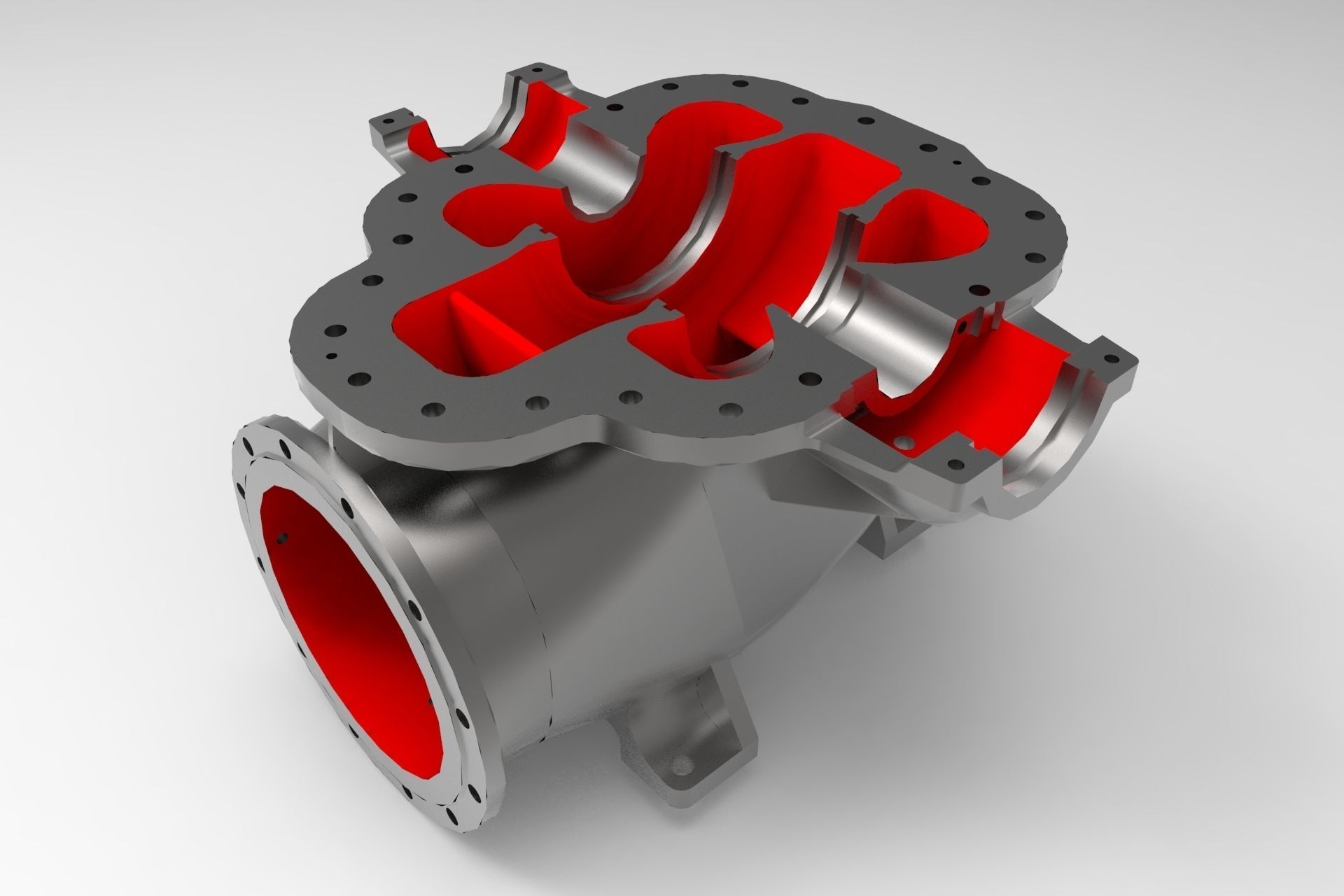 Double-Suction Centrifugal Pump Casing free 3D model | CGTrader