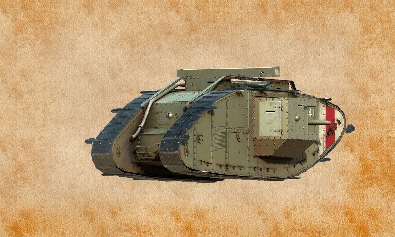 3D model World War 1 Mark V tank VR / AR / low-poly rigged animated ...
