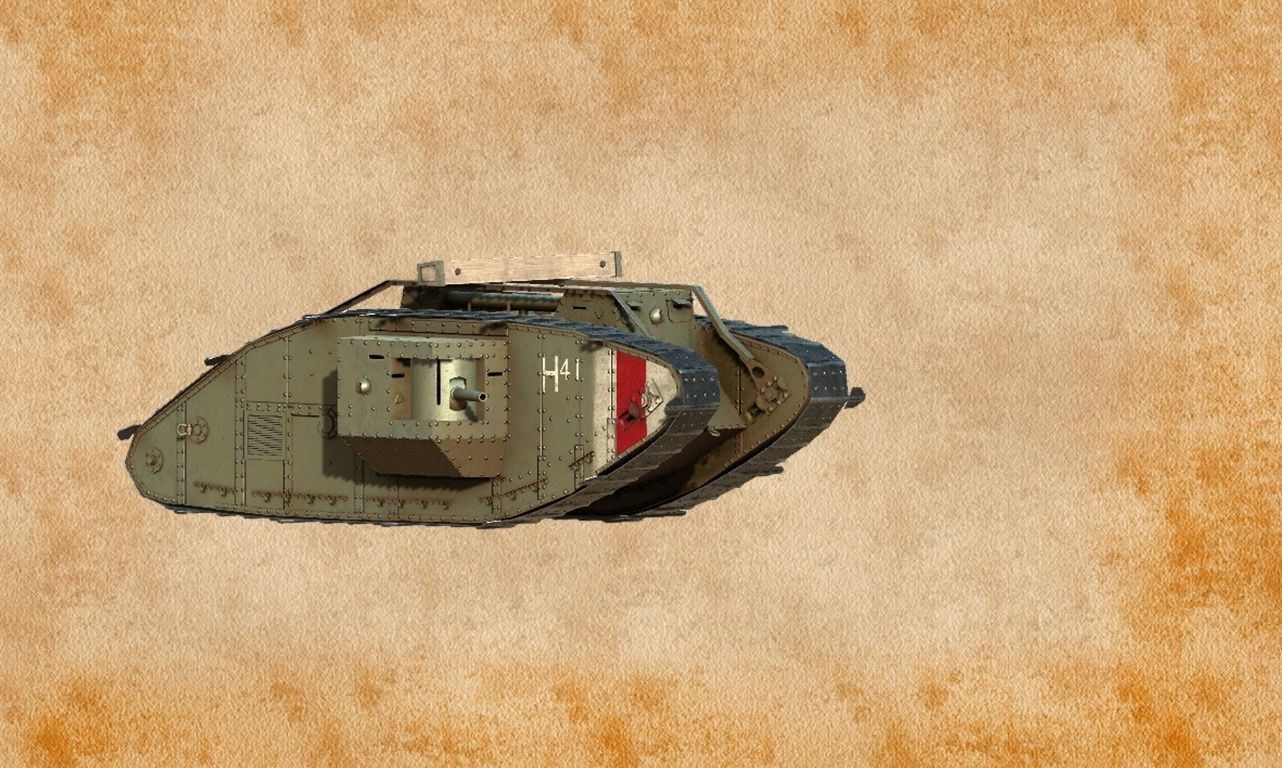 3D model World War 1 Mark V tank VR / AR / low-poly rigged animated ...