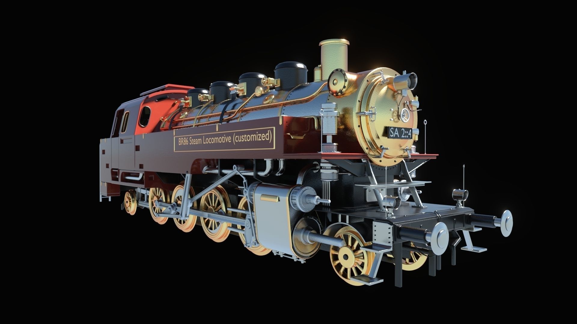 BR86 Steam Locomotive with Function-Driven Animation 3D model animated ...