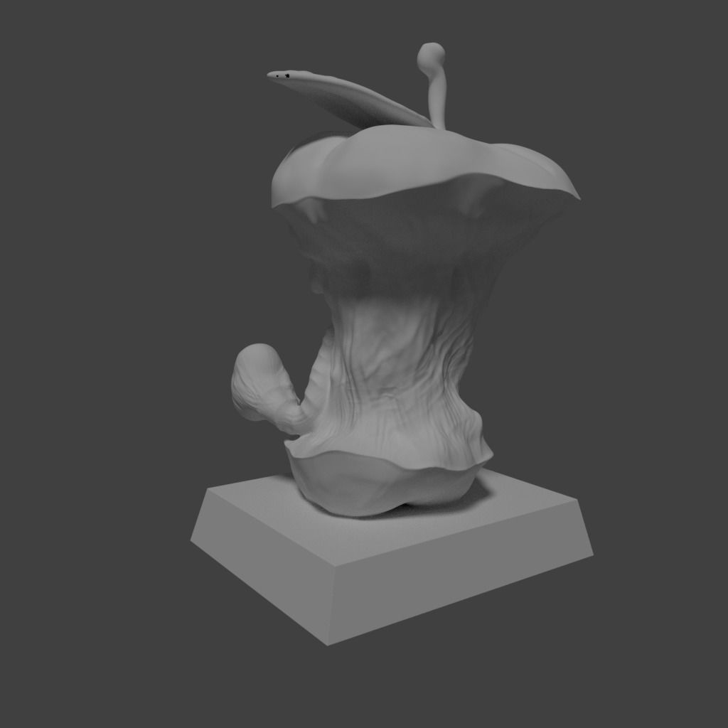 Rotten monster apple free 3D model 3D printable | CGTrader