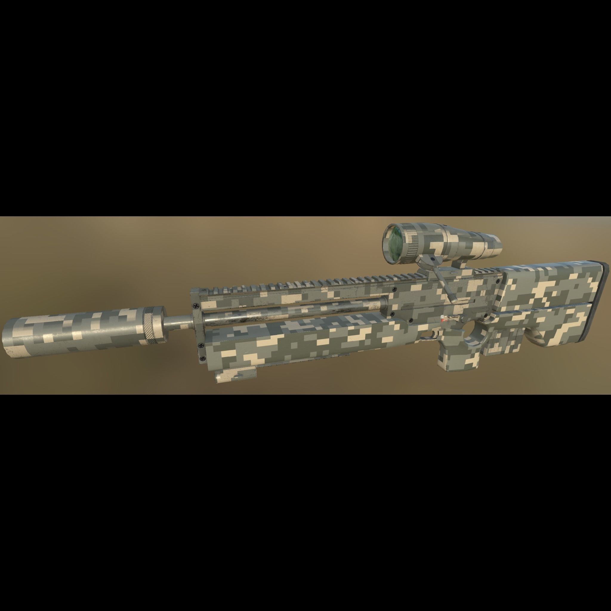 3D model WD3000 Sniper Rifle VR / AR / low-poly | CGTrader